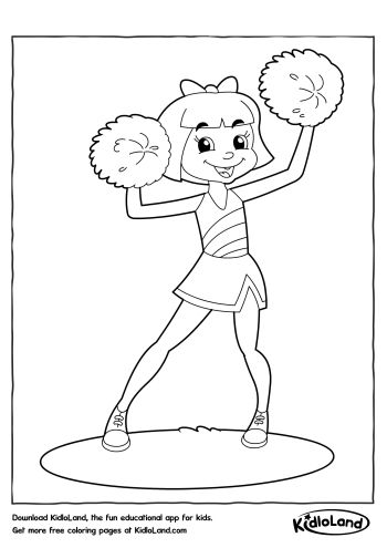 Cheerleader Coloring Page | Free Printables For Your Kids - KidloLand