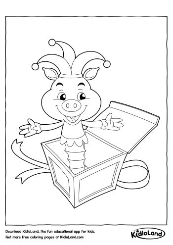 Toy Box Coloring Page