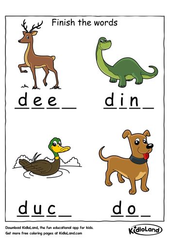 Download Free Finish The Words 3 and educational activity worksheets ...
