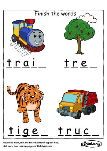 Download Free Finish The Words 7 and educational activity worksheets ...